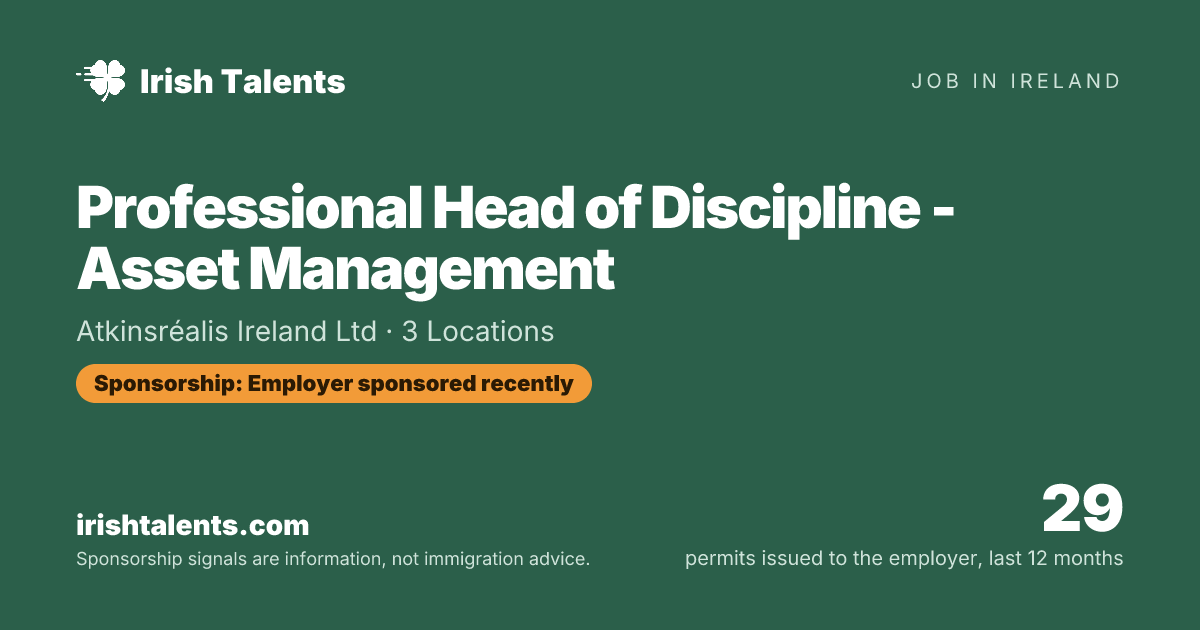 Professional Head of Discipline - Asset Management | Atkinsréalis ...